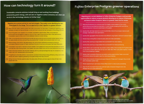 Brochure - Greener Technology | PostgreSQL | Fujitsu
