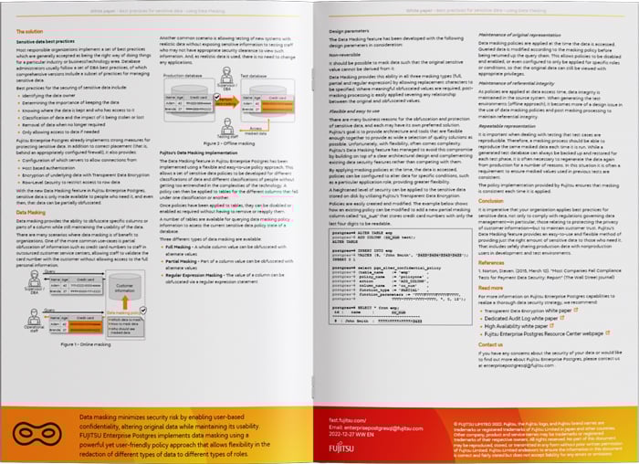 Data Masking | PostgreSQL | Fujitsu